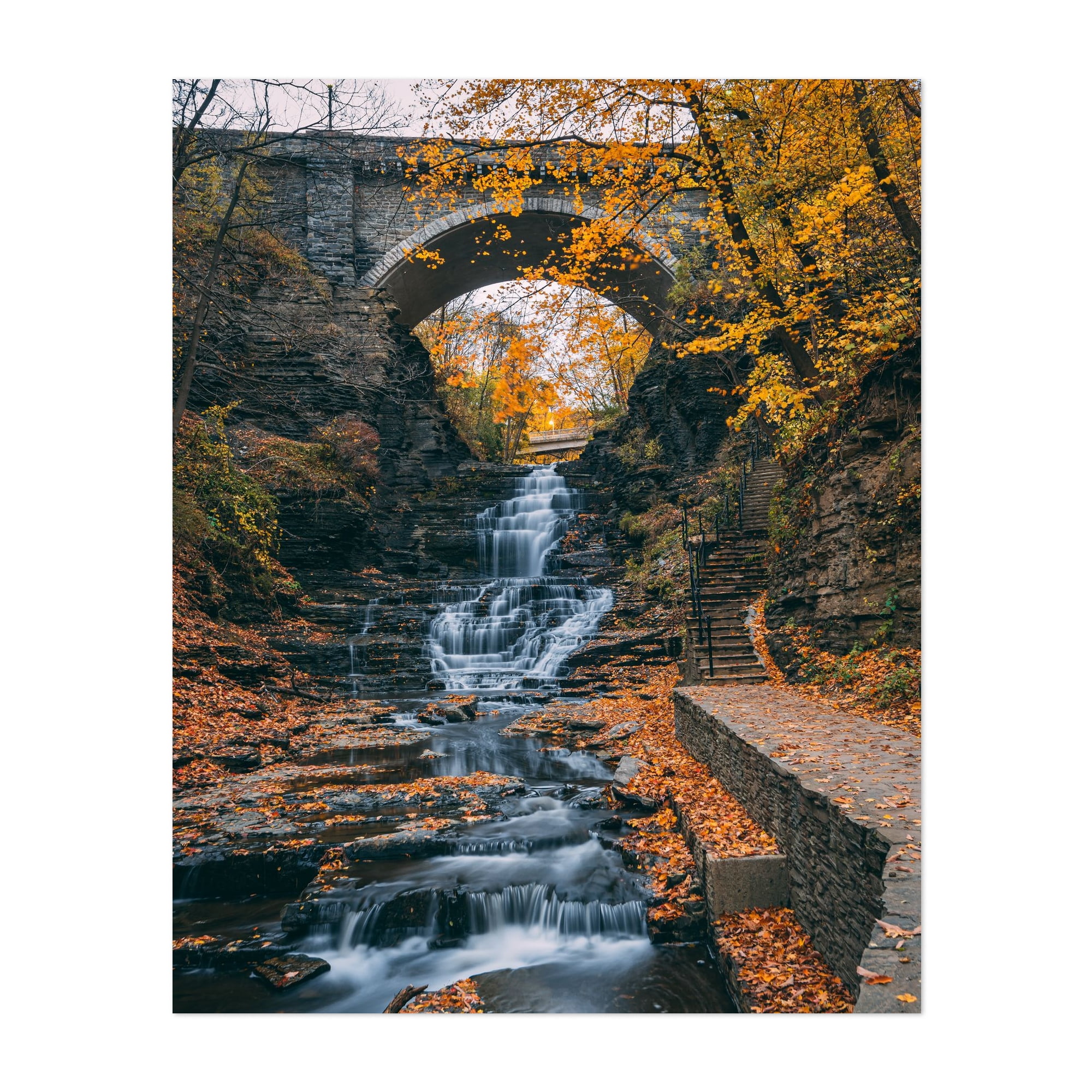 Cascadilla Gorge - Ithaca New York Photography Waterfall Autumn Bridge ...