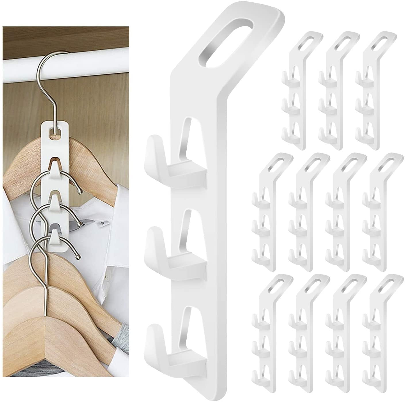 Cascading Clothes Hanger Hooks,Space Saving Series Multi-Function Multi ...