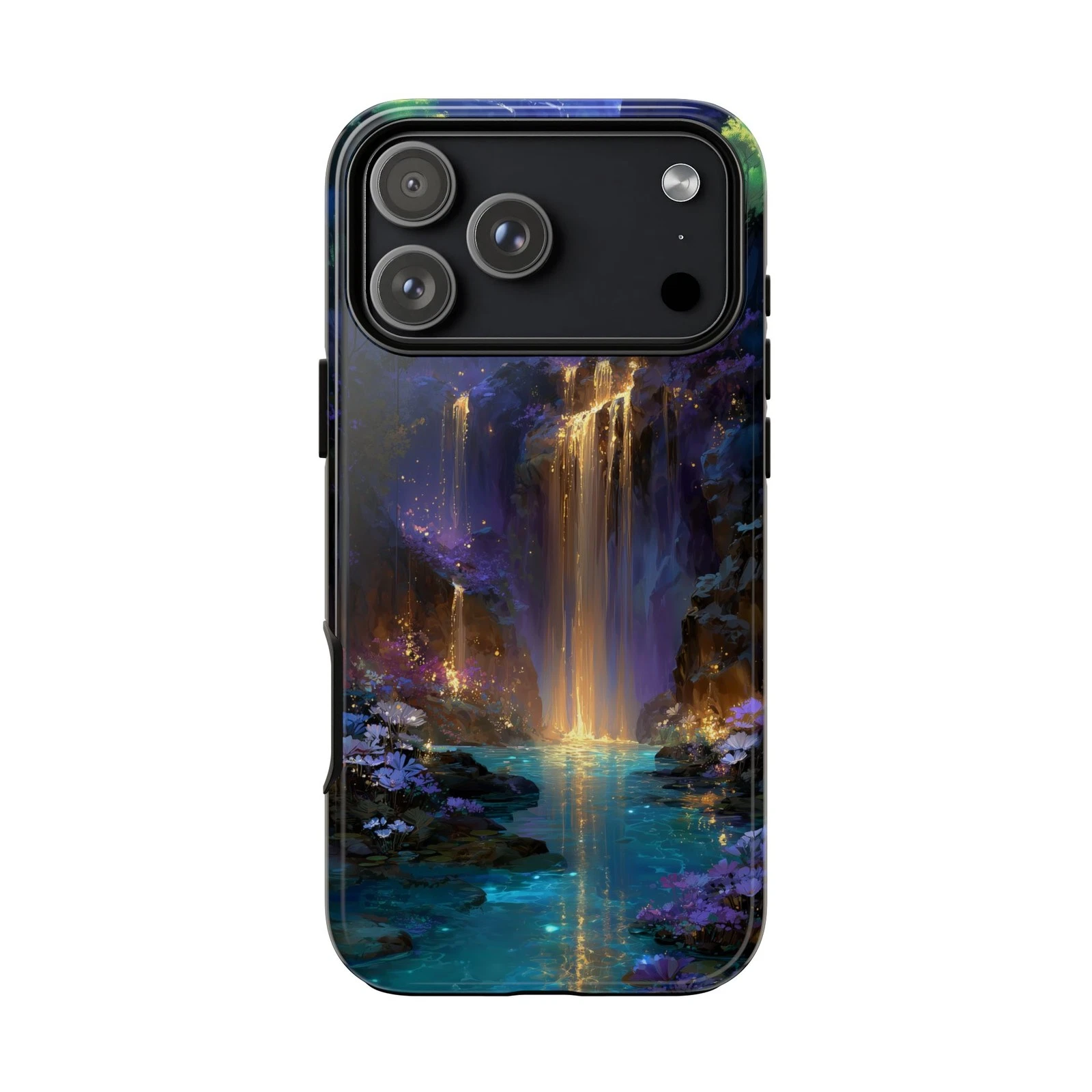 Cascading Gold Waterfalls Phone Case for iPhone 17 to 11 Pro Max ...