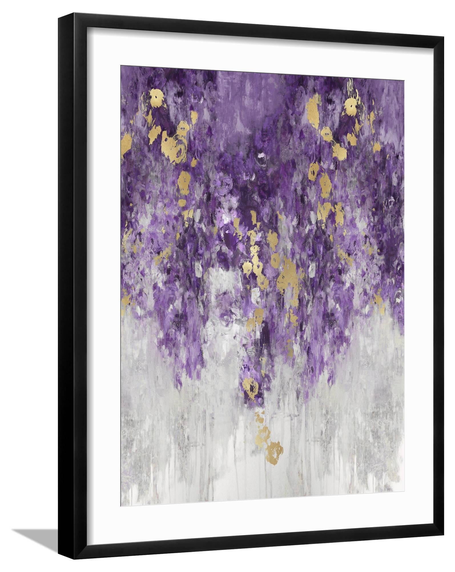Art.com Cascading Purple Art Print by Nikki Robbins, Black Frame Wall Art, 23" x 29" - Walmart.com