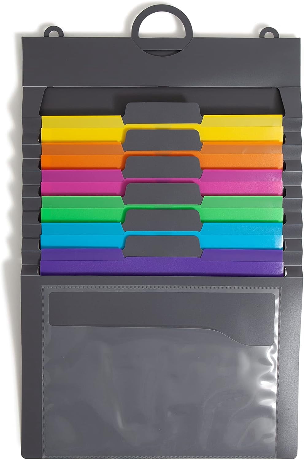 Cascading Wall Organizer, 6 Removable Folder Pockets, Letter Size, Gray ...
