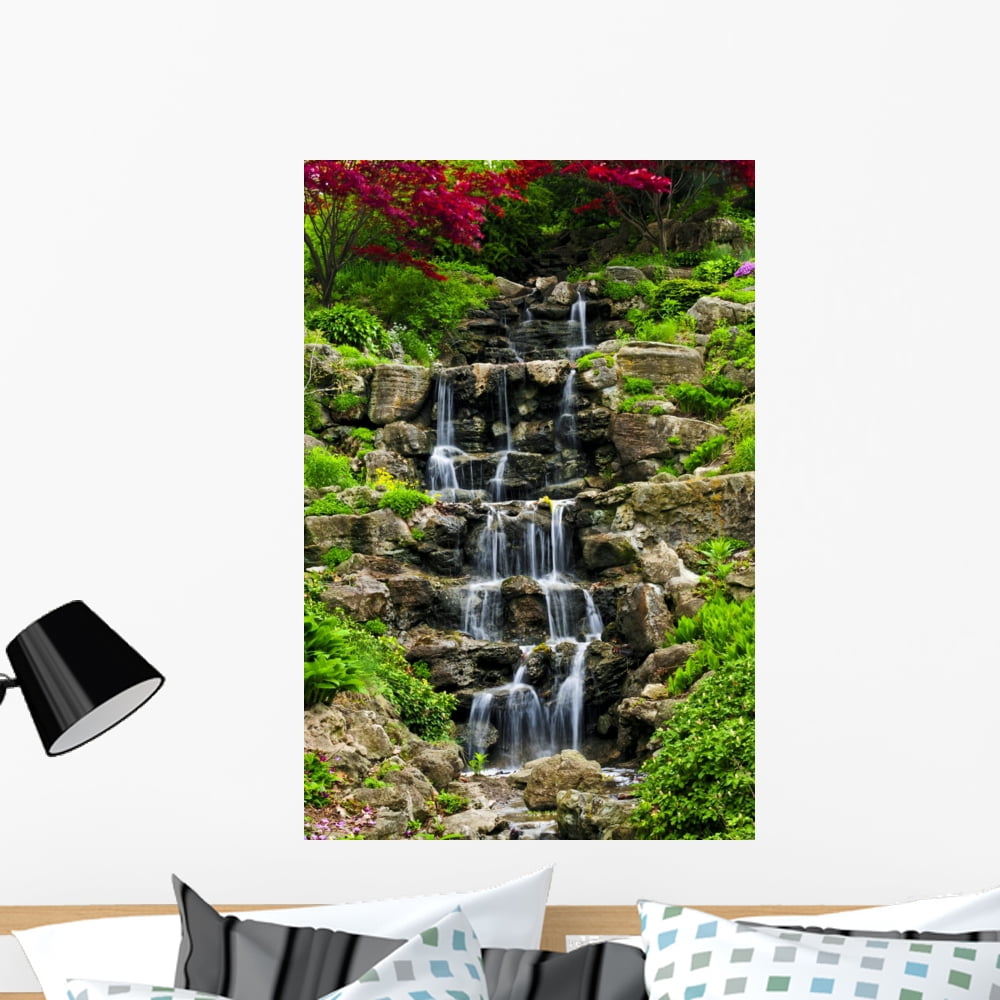 Cascading Waterfall Wall Mural Decal Sticker, Wallmonkeys Peel & Stick ...