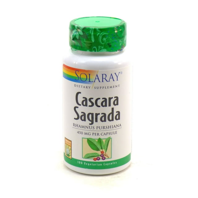 Cascara Sagrada 450 mg By Solaray - 100 Capsules - Walmart.com