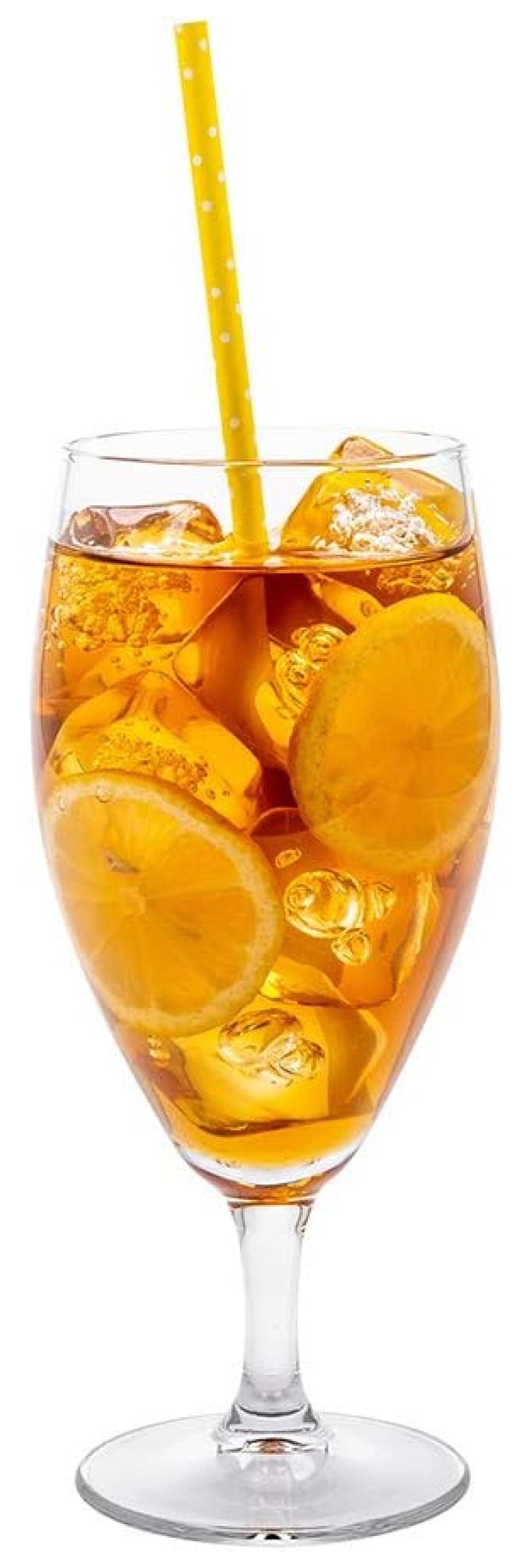 Cascata 16 Ounce Iced Tea Glasses Set Of 6 Tempered Clear Drinking ...