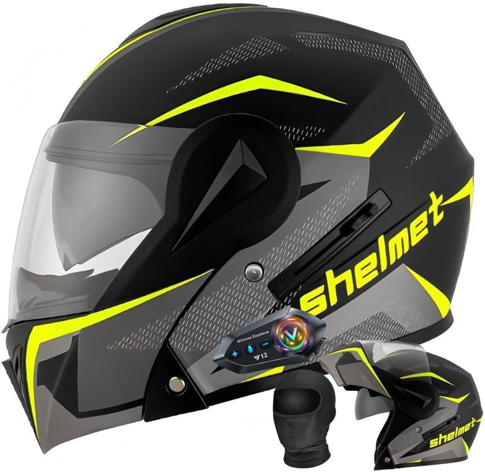 Casco Integral Abatible con Bluetooth para Motocicleta - ABS ...