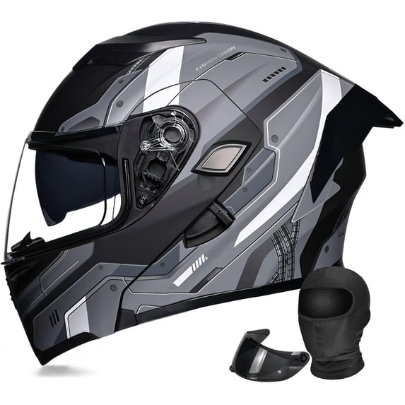 Casco Modular Integral para Moto Hombre y Mujer Certificado DOT con ...