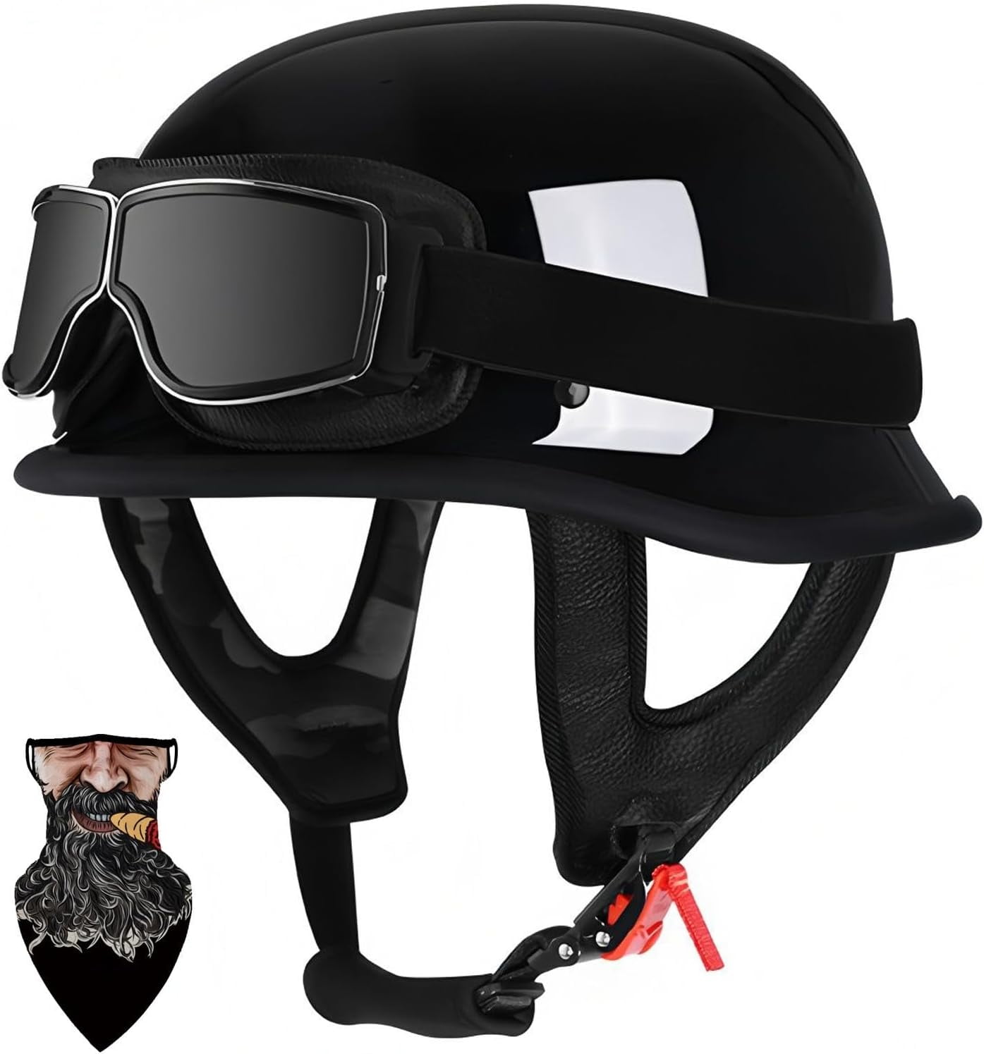 Casco Moto Jet Medio Retro Ultraligero 650g - ABS/EPS con Certificación ...