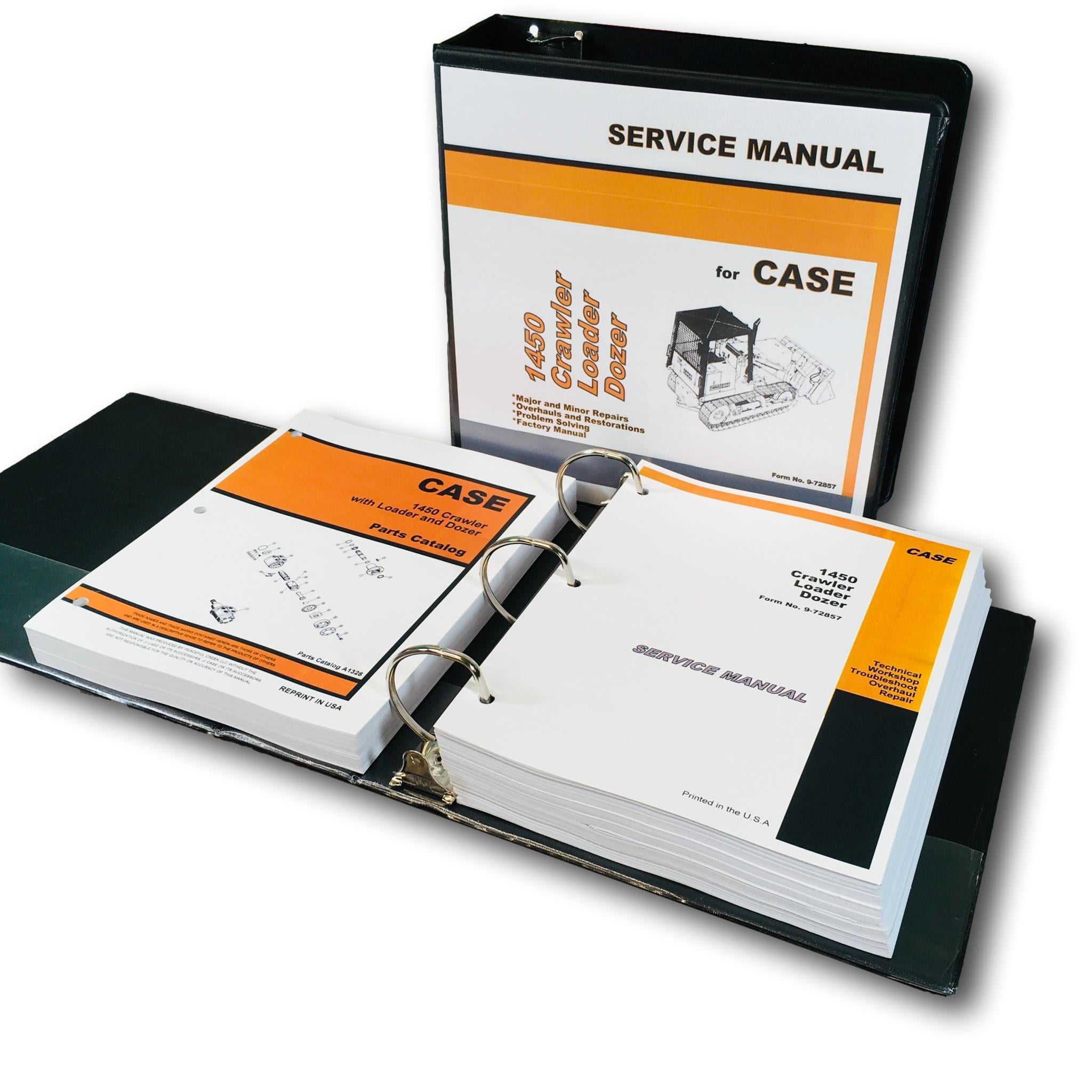 Case 1450 Crawler Loader Dozer Service Manual Parts Catalog Shop Book ...