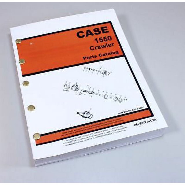 Case 1550 Crawler Tractor Dozer Parts Manual Catalog Assembly Exploded ...
