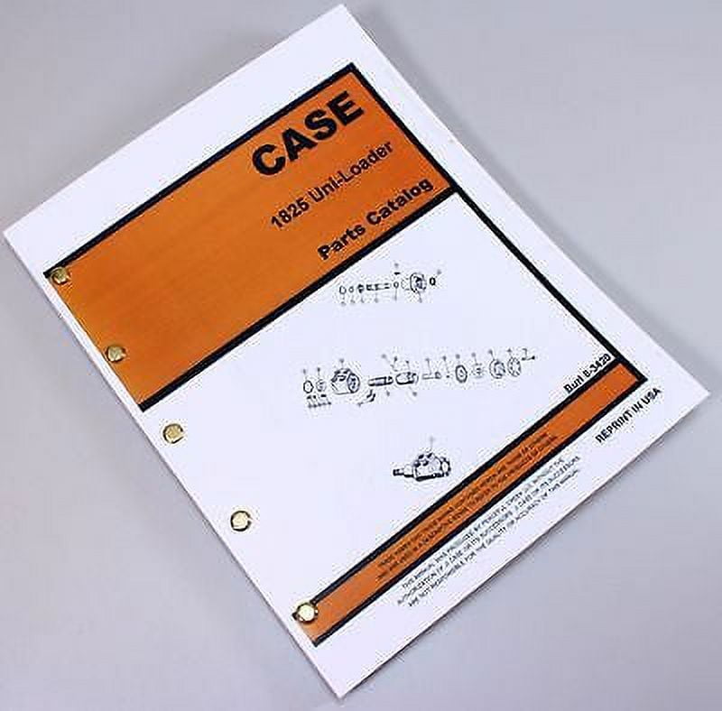 Case 1825 Uni Loader Parts Manual Catalog Skid Steer Assembly Exploded ...