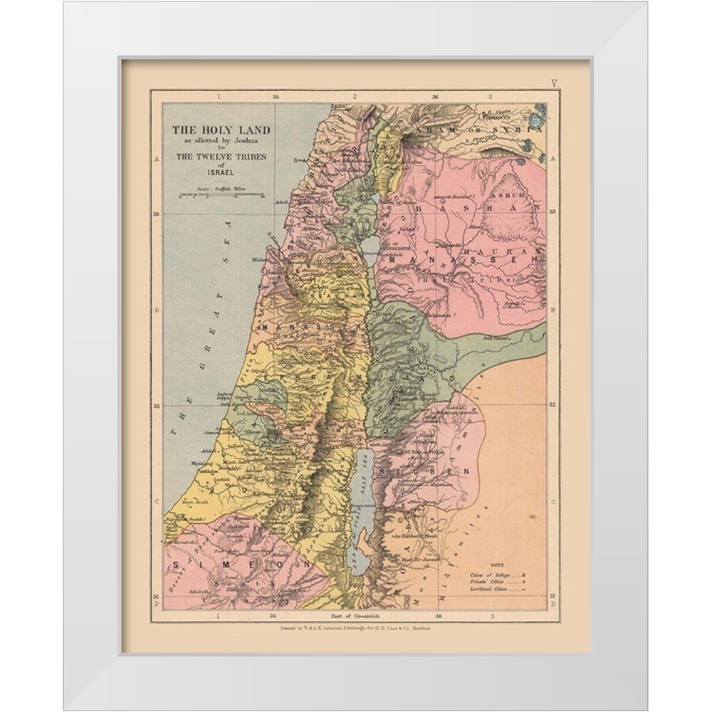 Case 20x24 White Modern Wood Framed Museum Art Print Titled - Holy Land ...