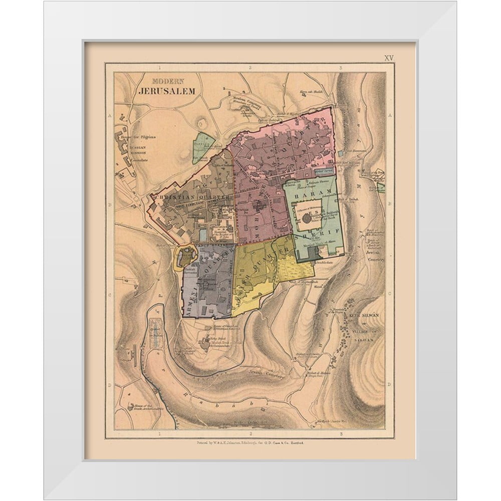 Case 20x24 White Modern Wood Framed Museum Art Print Titled - Religions ...