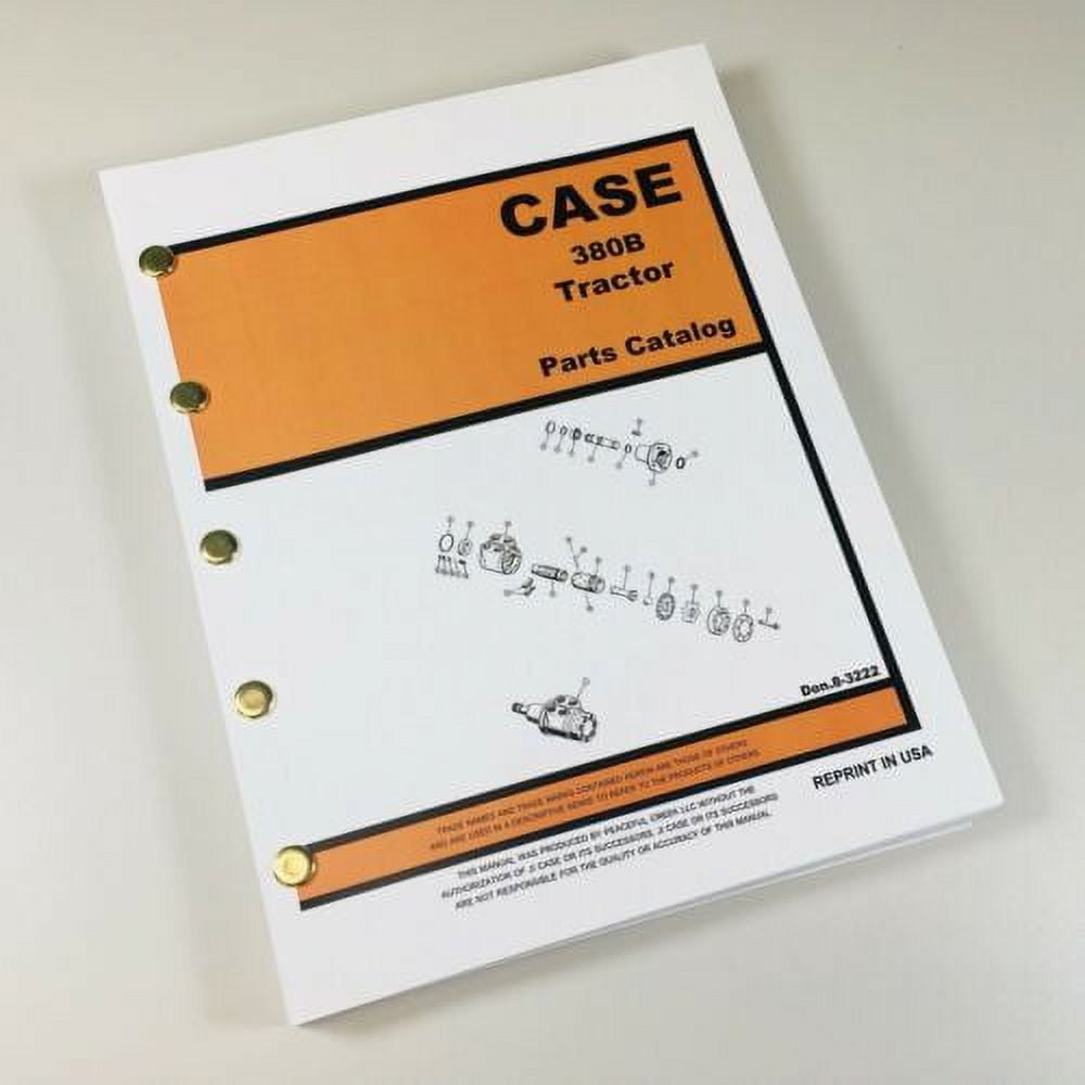 Case 380B Tractor Parts Manual Catalog Assembly Exploded Views ...