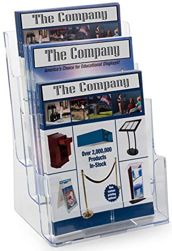 Case of 4, 3-Tier Magazine Holders for Tabletop Use, 3 Tiers Display 8. ...