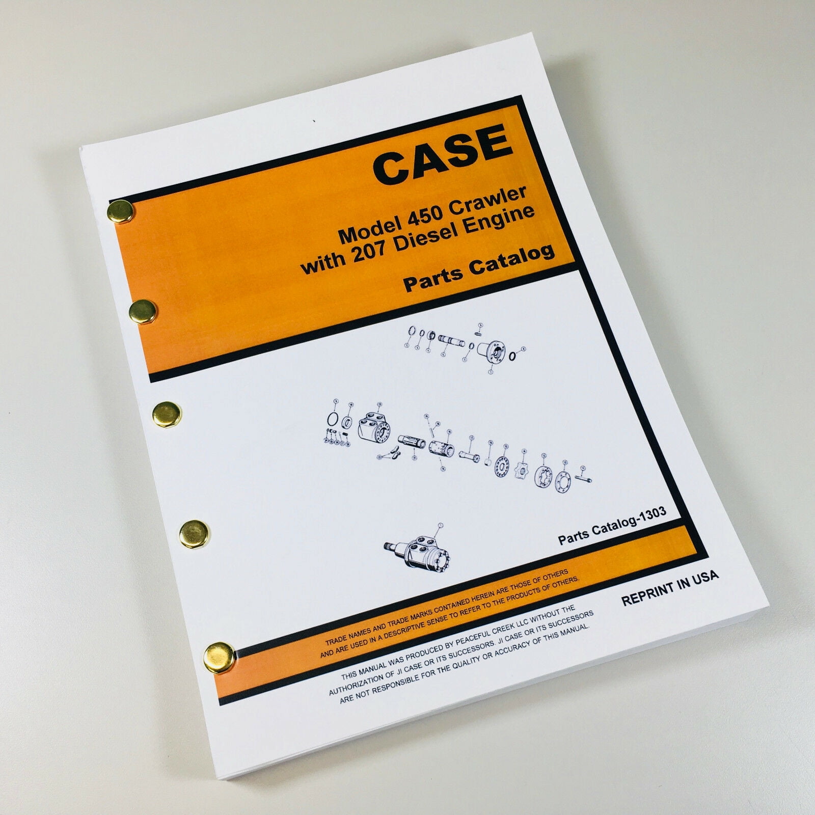 Case 450 Crawler Dozer W/207 Engine Parts Manual Catalog Assembly ...