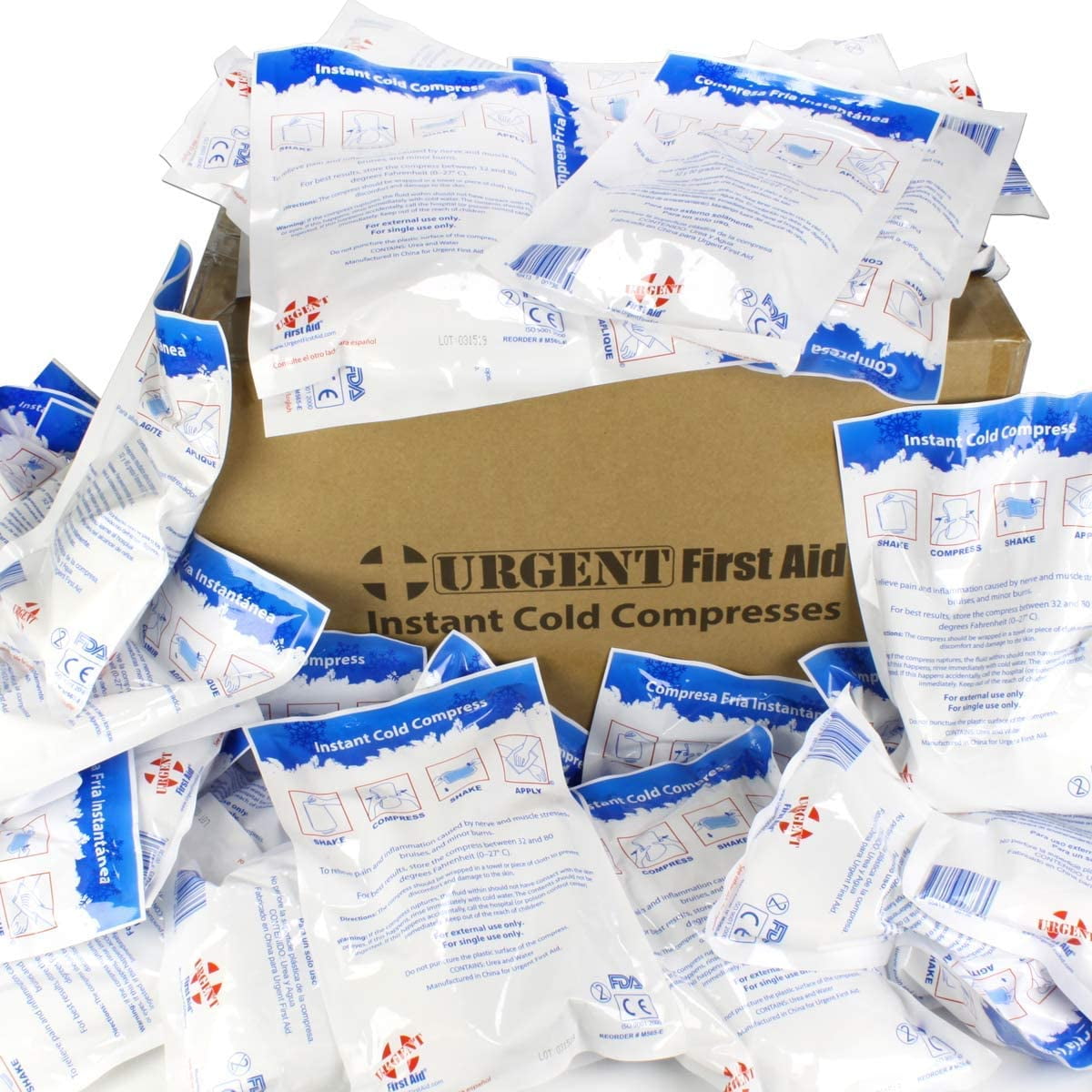 Case of 50 Large Instant Cold Packs, 6" x 9" - Disposable Cold ...