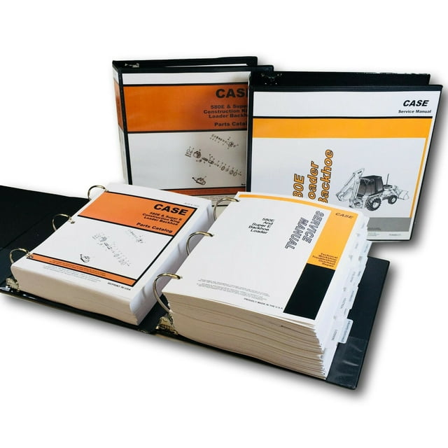 Case 580E 580Se 580 Super E Loader Backhoe Service Manual Parts Catalog ...