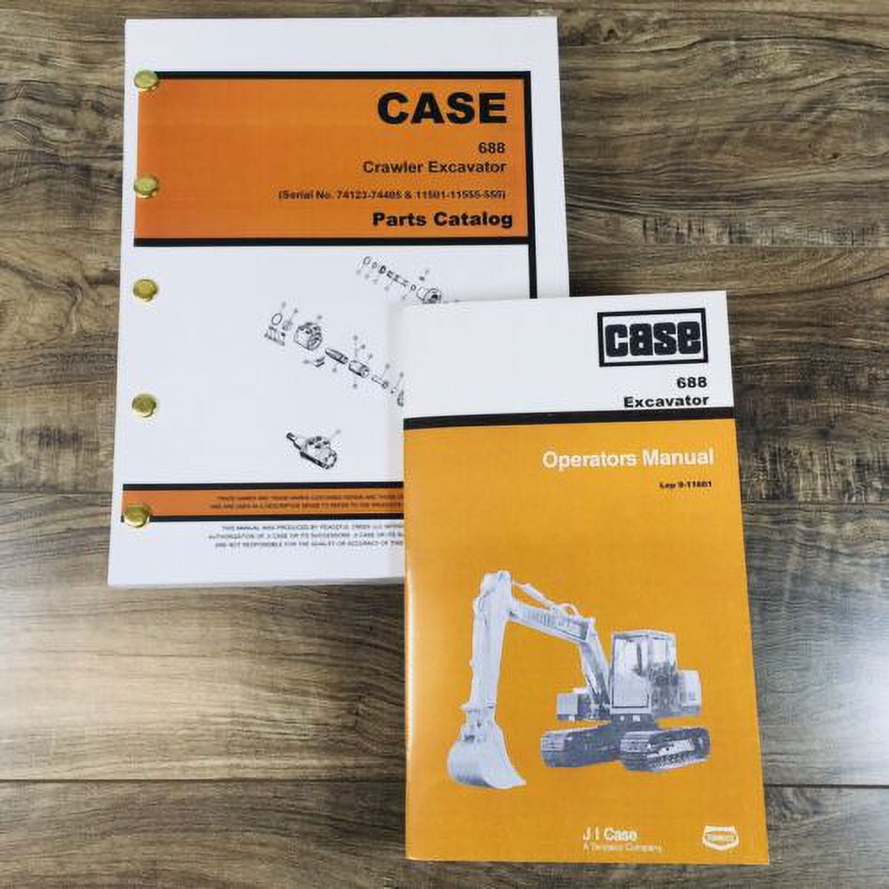 Case 688 Excavator Parts Catalog Operators Manual Owners Set PIN 11501-11555 - Walmart.com
