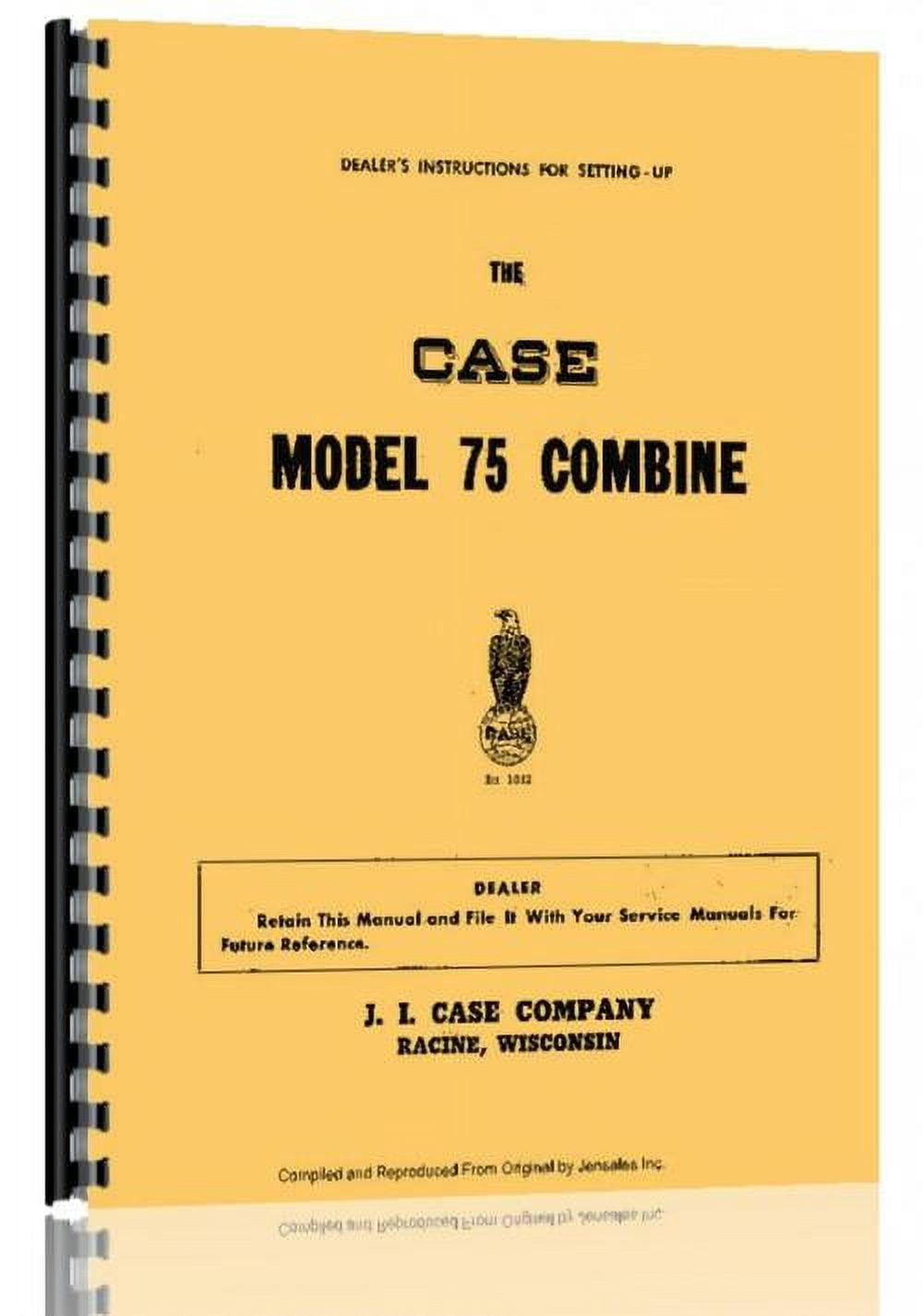 Case 75 Combine Operators Manual - Walmart.com