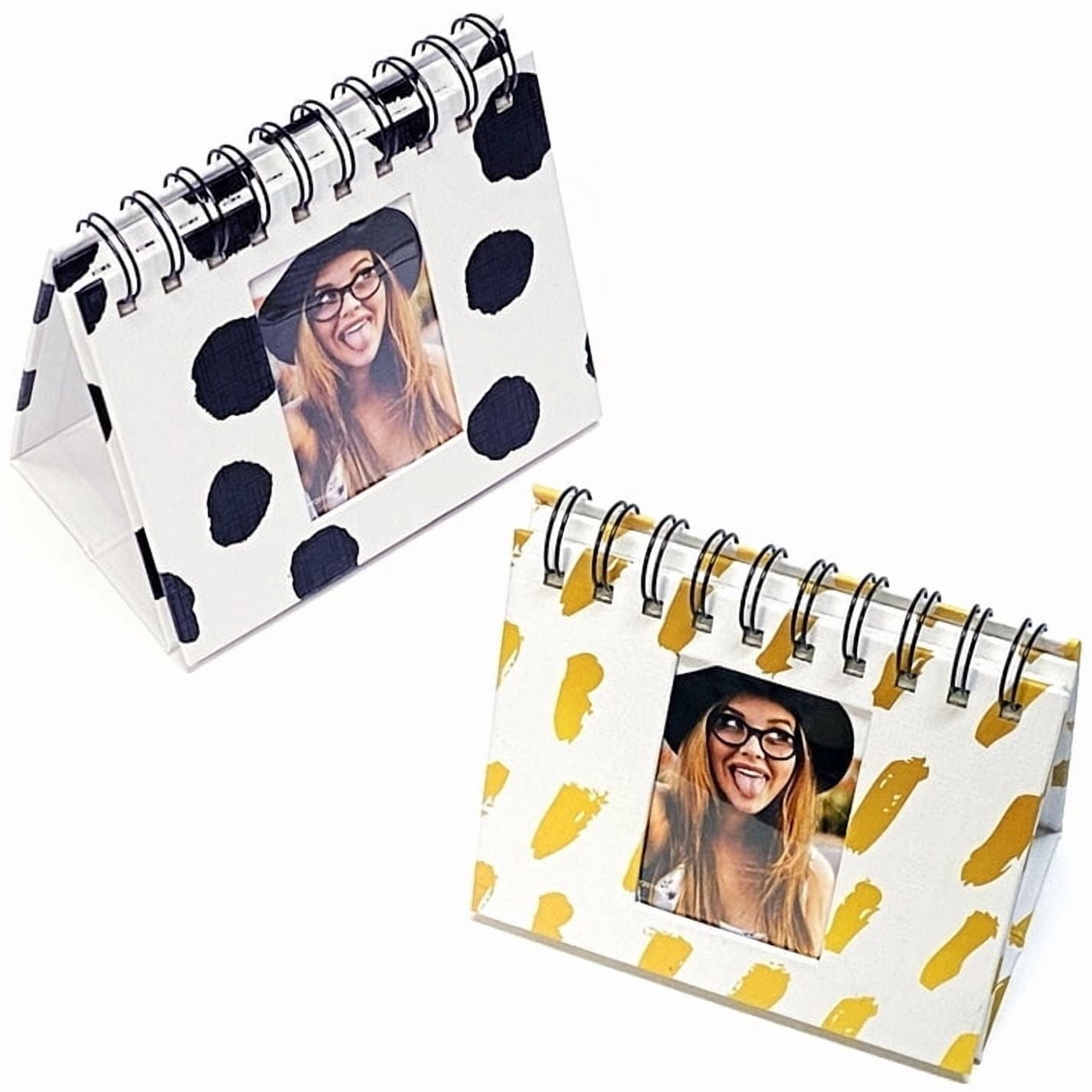 Set of 2 - Pinnacle Stylish Desktop Flip Photo Album for 2" x 3" Photos ...