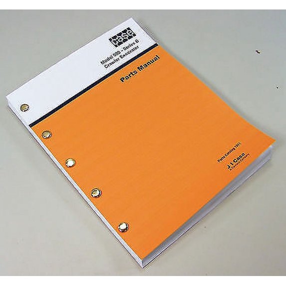 Case 980 Series B 980B Crawler Excavator Parts Manual Catalog Exploded ...