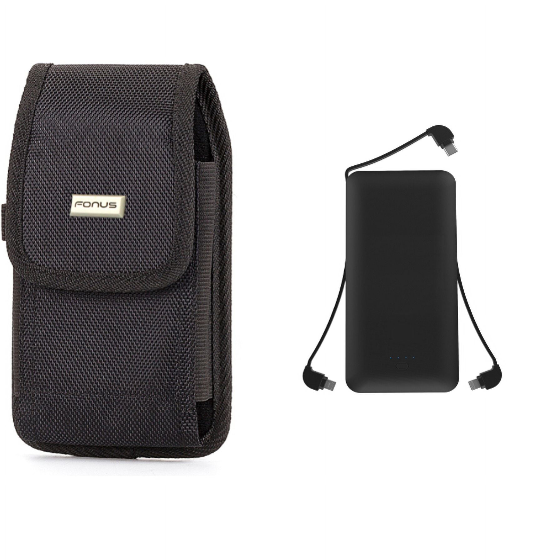 Case Belt Clip & 10000mAh Power Bank for iPhone 15 Pro - Rugged Holster ...