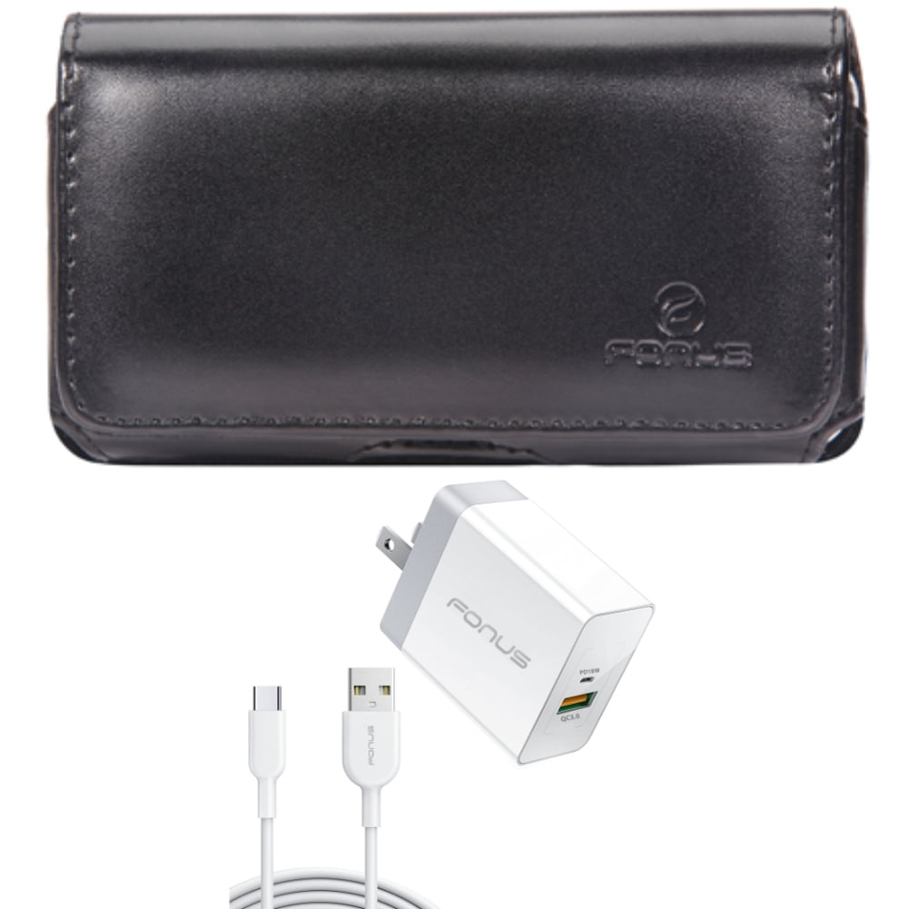 Case Belt Clip & 36W PD Home Charger for Samsung Galaxy S24 - Leather ...