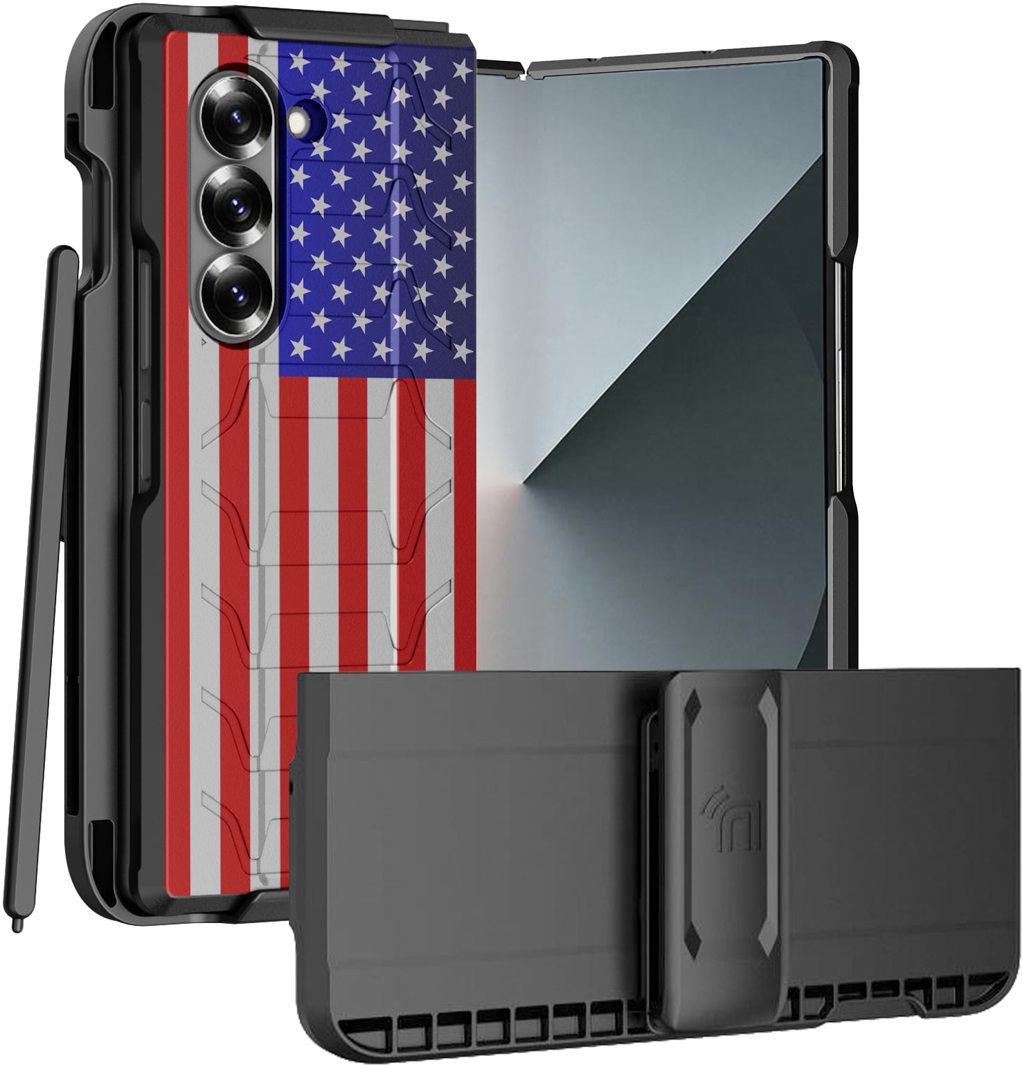 Case and Belt Clip Combo for Samsung Galaxy Z Fold 6, Nakedcellphone ...