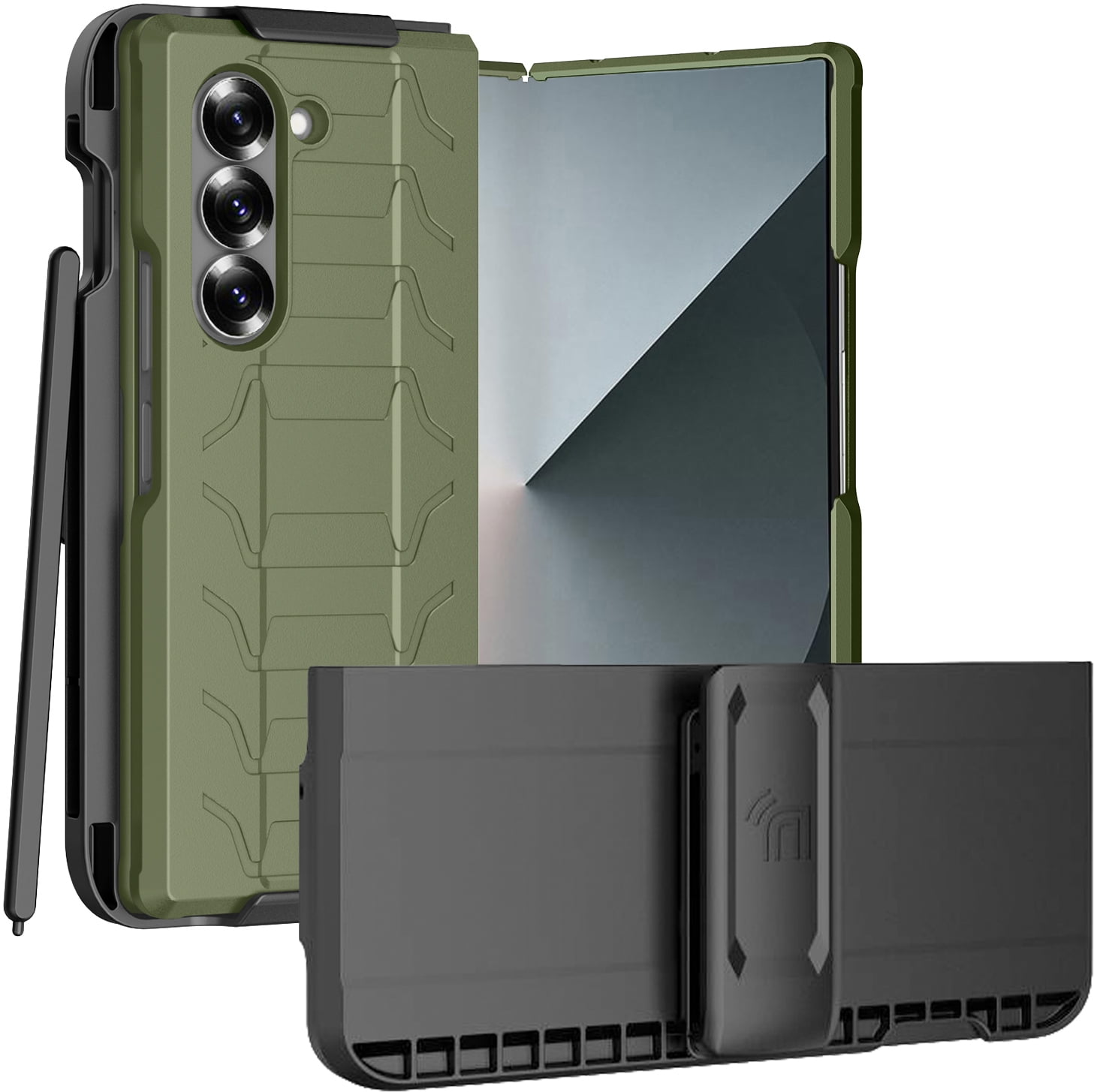 Case and Belt Clip Combo for Samsung Galaxy Z Fold 6, Nakedcellphone ...