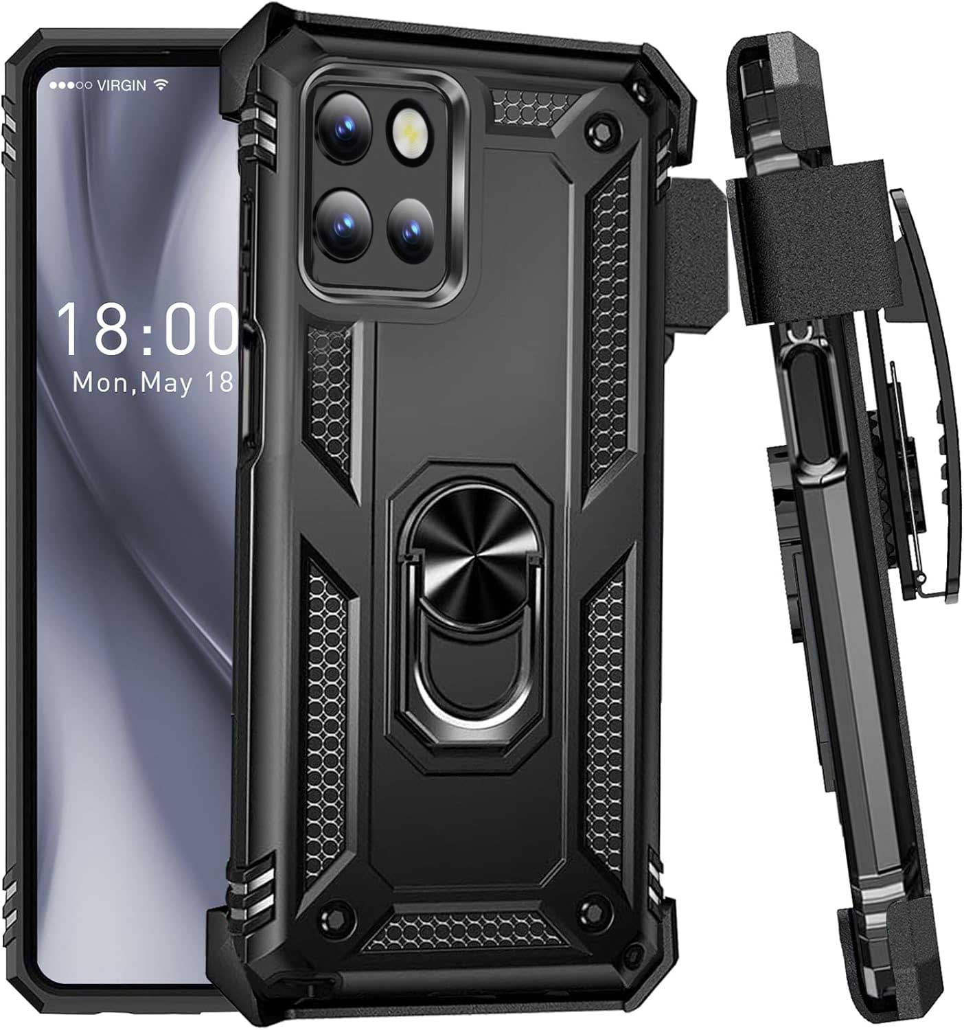 Case Belt Clip Holster for Motorola Moto G 5G (2025) - Swivel Metal ...