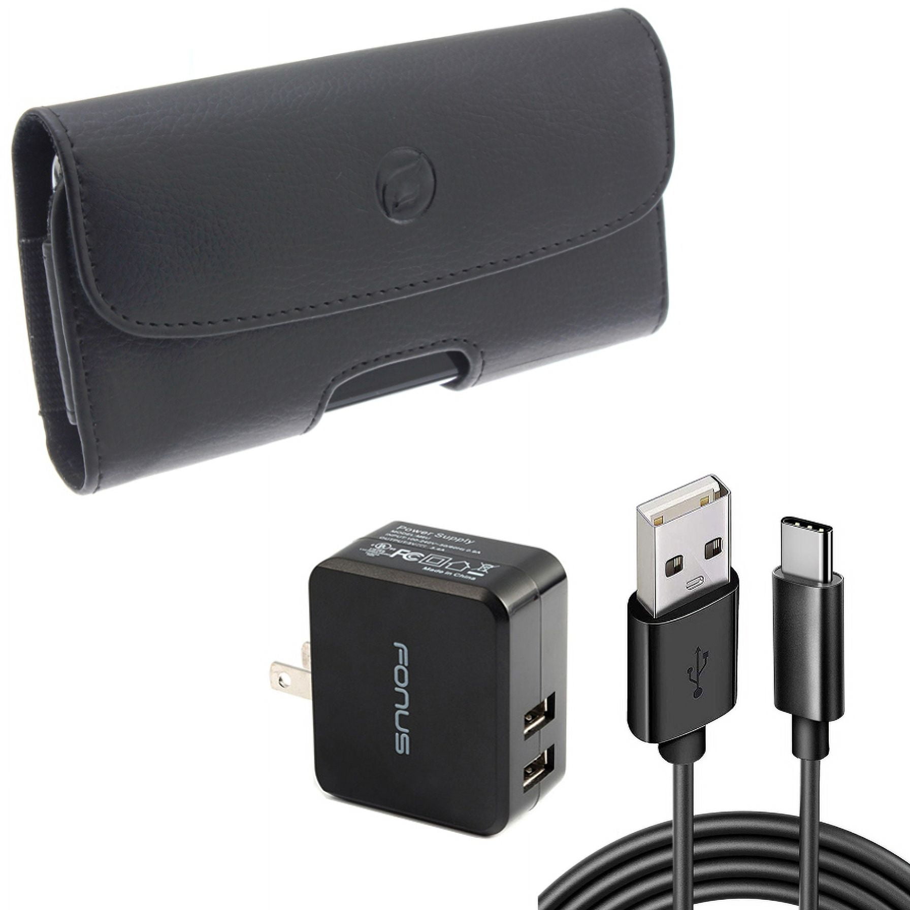 Case Belt Clip & Home Charger for iPhone 15 Pro Max - Leather Holster ...