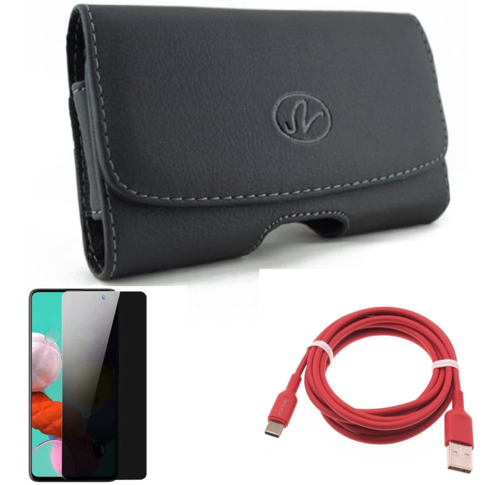 Case Belt Clip & Privacy Screen Protector & 6ft USB-C Cable for Samsung ...