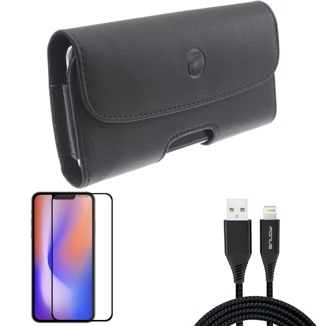 Case Belt Clip & Screen Protector & 10ft USB Cable for iPhone 13/Pro ...