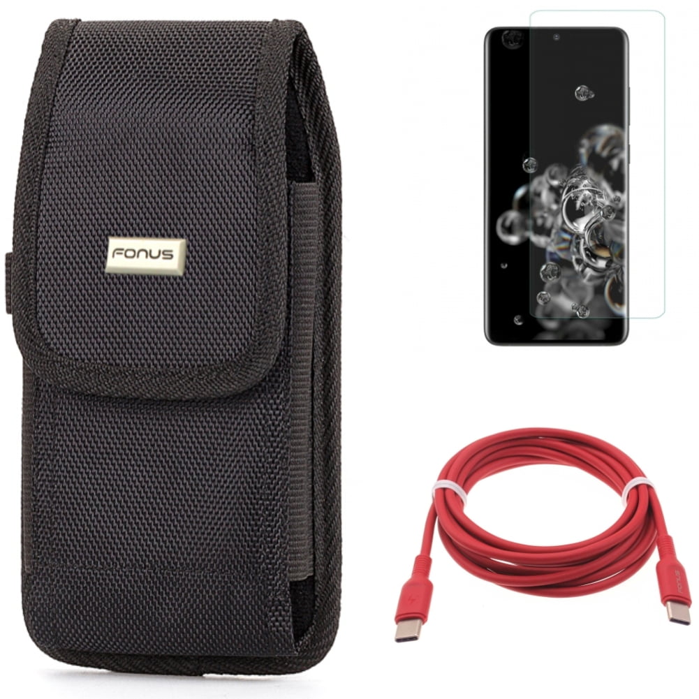 Case Belt Clip w Red 6ft Long Cable w Screen Protector for Samsung ...