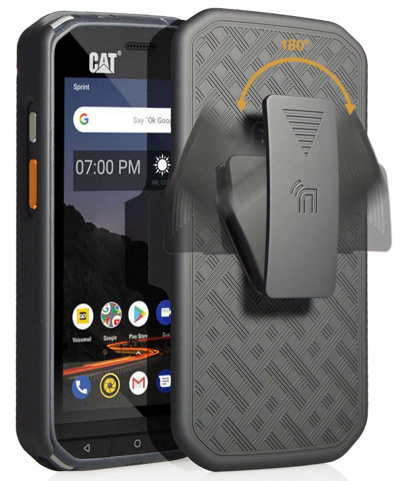 Case with Clip for CAT S48c, Nakedcellphone Kickstand Cover with ...