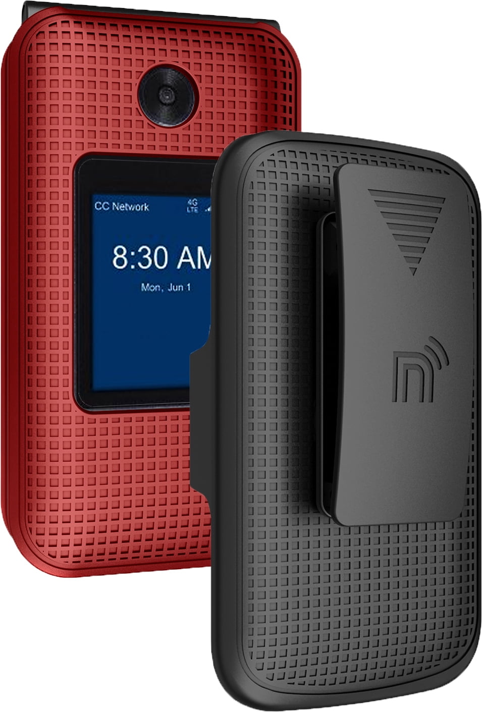 Case with Clip for Consumer Cellular Link 2, Nakedcellphone [Grid ...