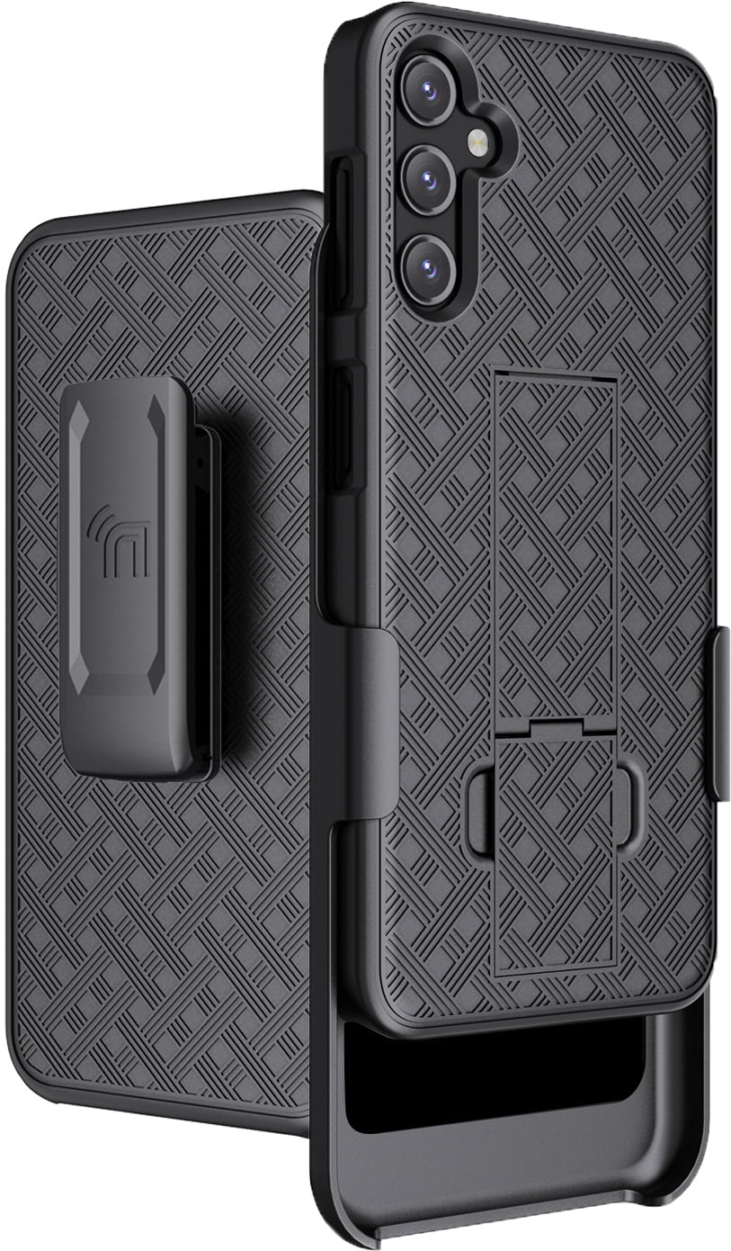 Case with Clip for Galaxy A14 5G (2023), Nakedcellphone Slim Hard Shell Phone Cover with ...