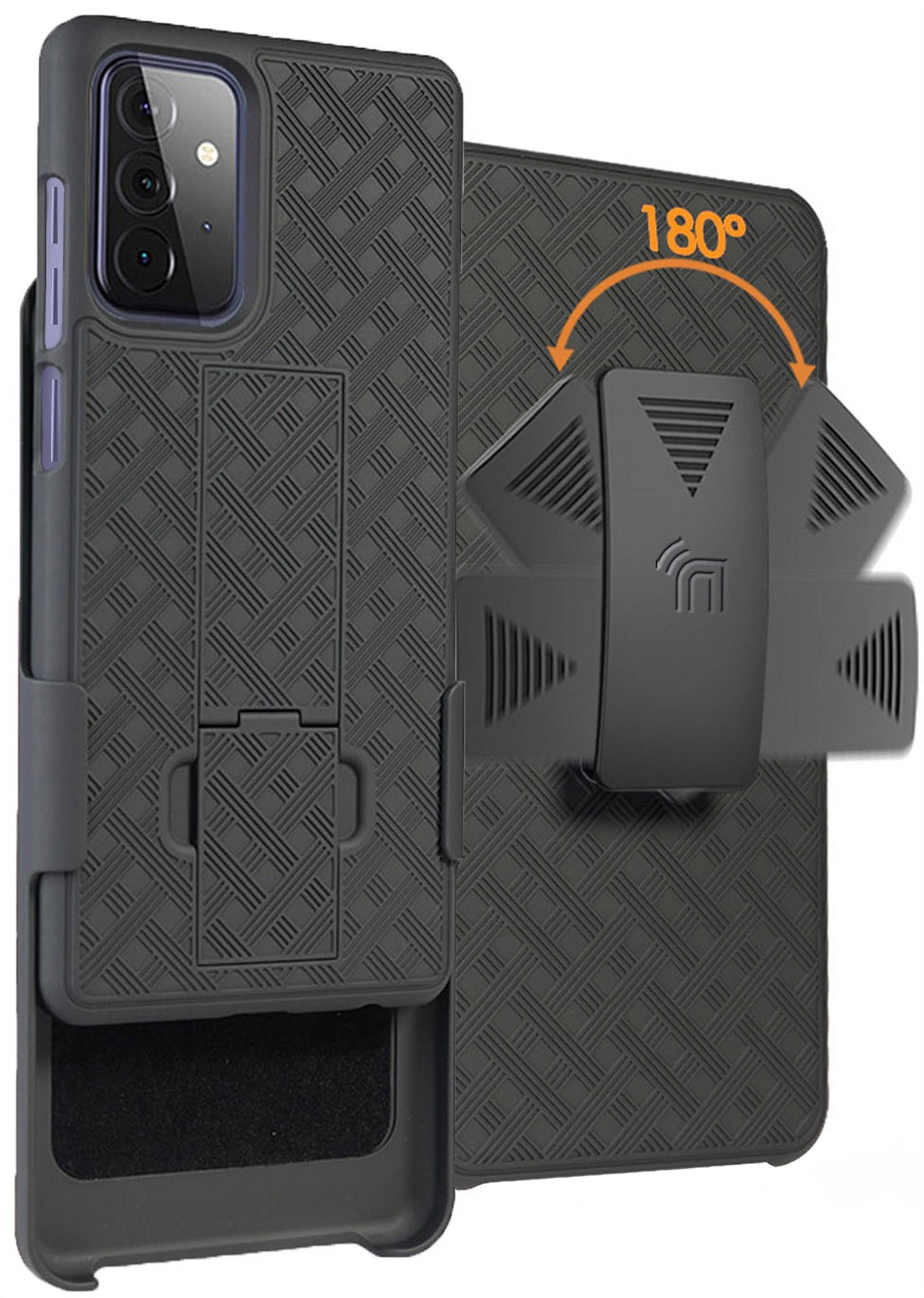 Case with Clip for Galaxy A72 5G, Nakedcellphone [Black Tread ...