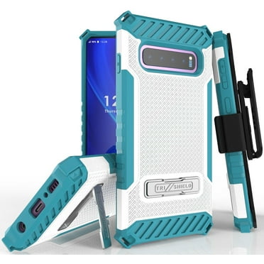 Case with Clip for Galaxy Note 10 Plus, Red Tri-Shield [Military Grade ...