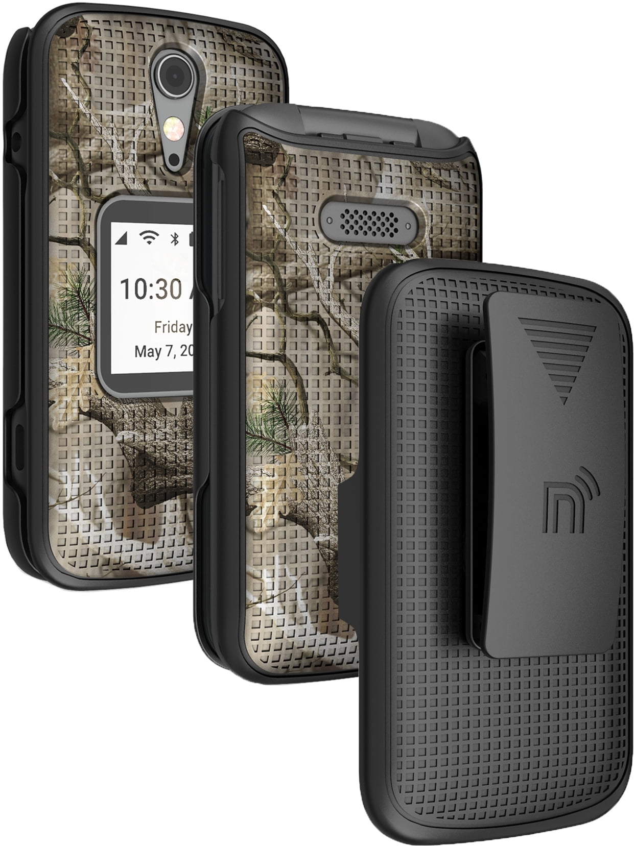 Case with Clip for Jitterbug Flip2, Nakedcellphone [Outdoor Camouflage ...