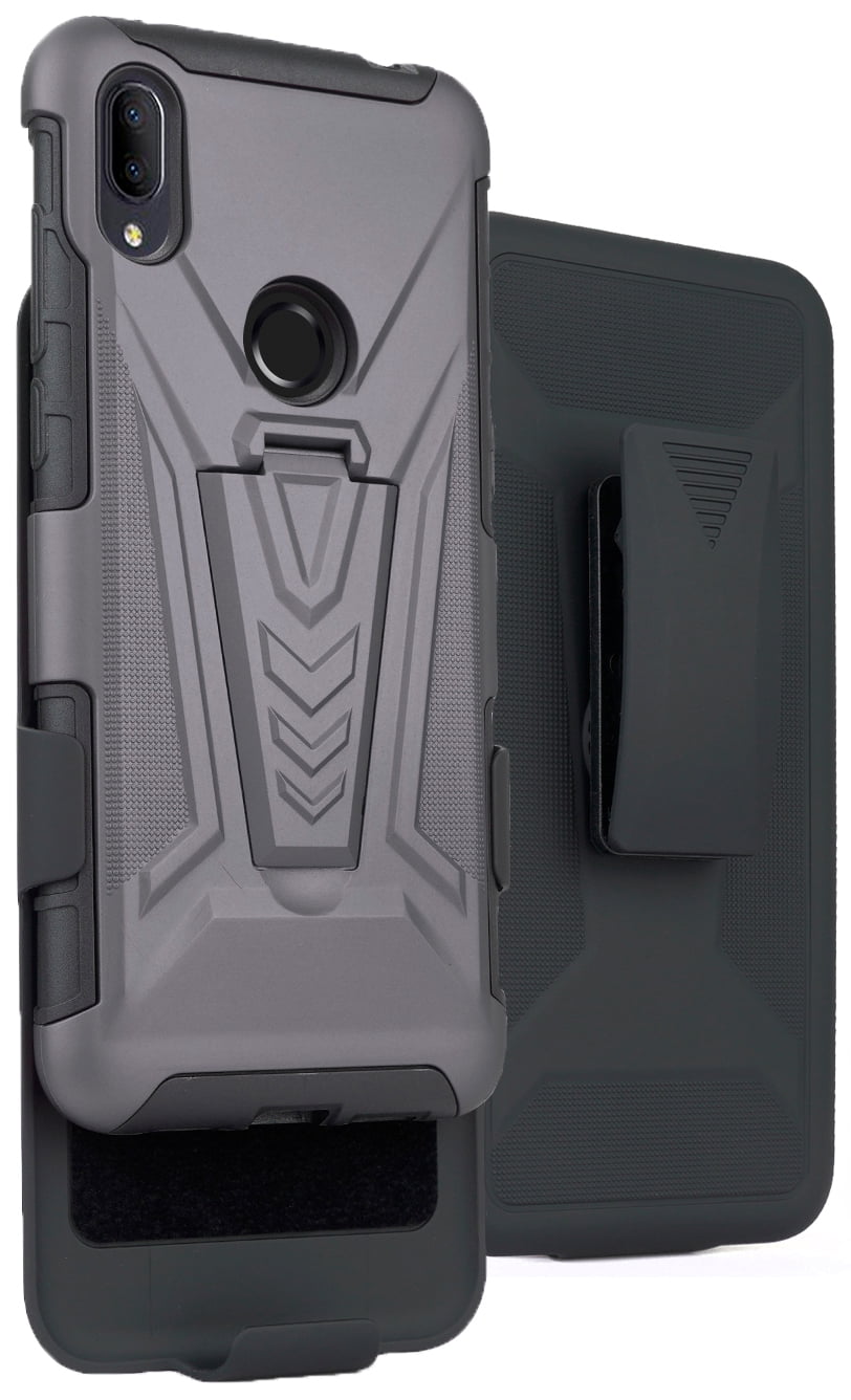 Case with Clip for Jitterbug Smart3 Phone, Nakedcellphone [Gray] Rugged ...