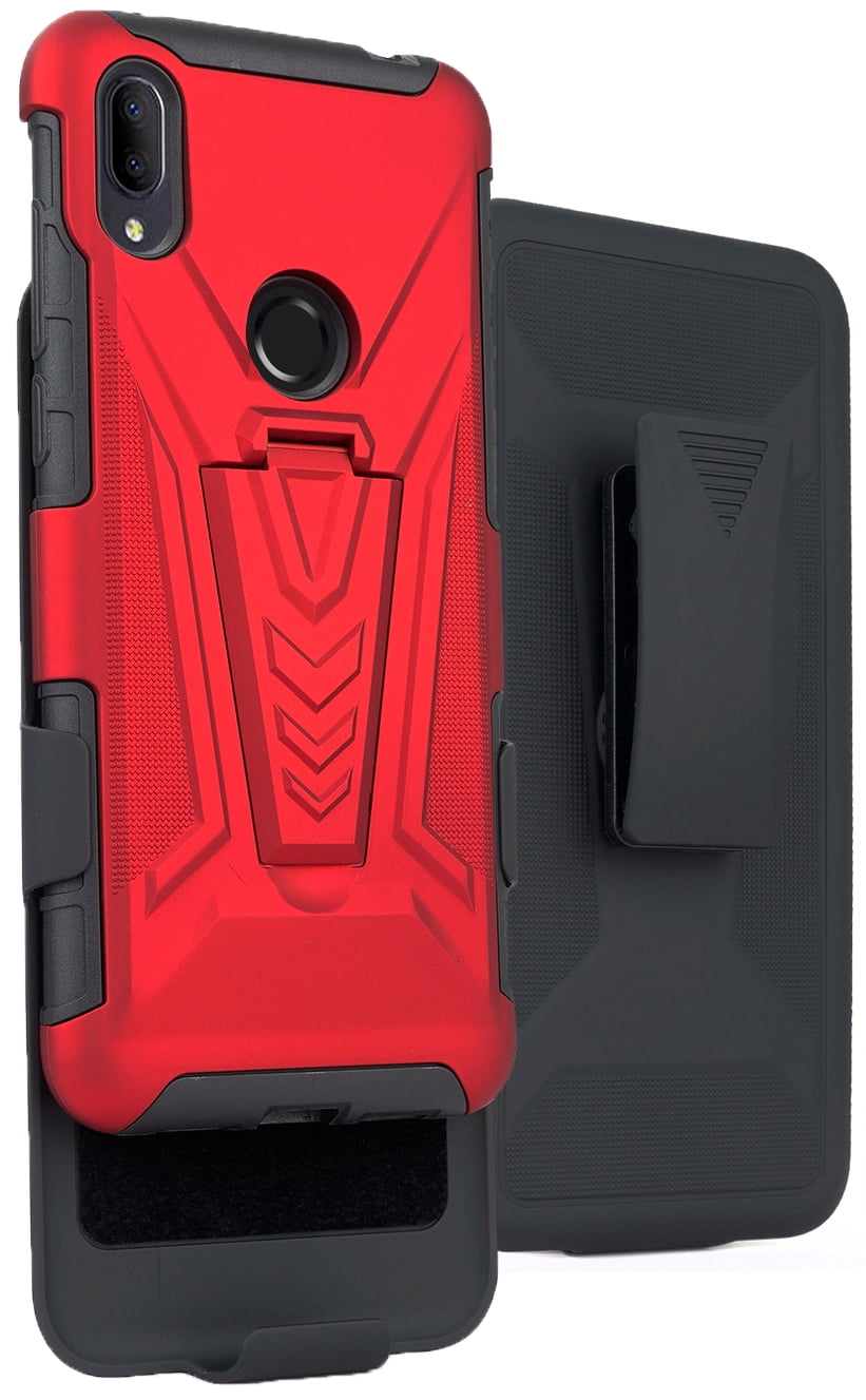 Case with Clip for Jitterbug Smart3 Phone, Nakedcellphone [Red] Rugged ...