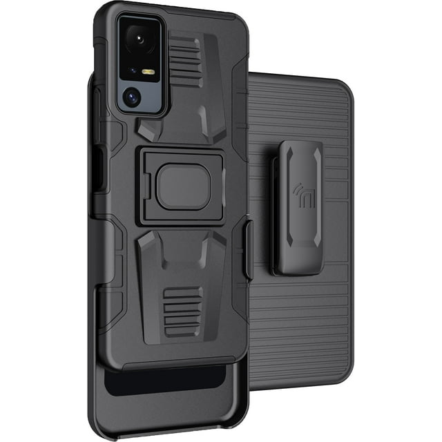 Case with Clip for Jitterbug Smart4, Nakedcellphone Rugged Ring Grip ...