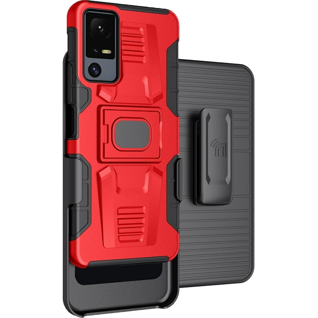 Case with Clip for Jitterbug Smart4 / TCL 40XL, Nakedcellphone Rugged ...