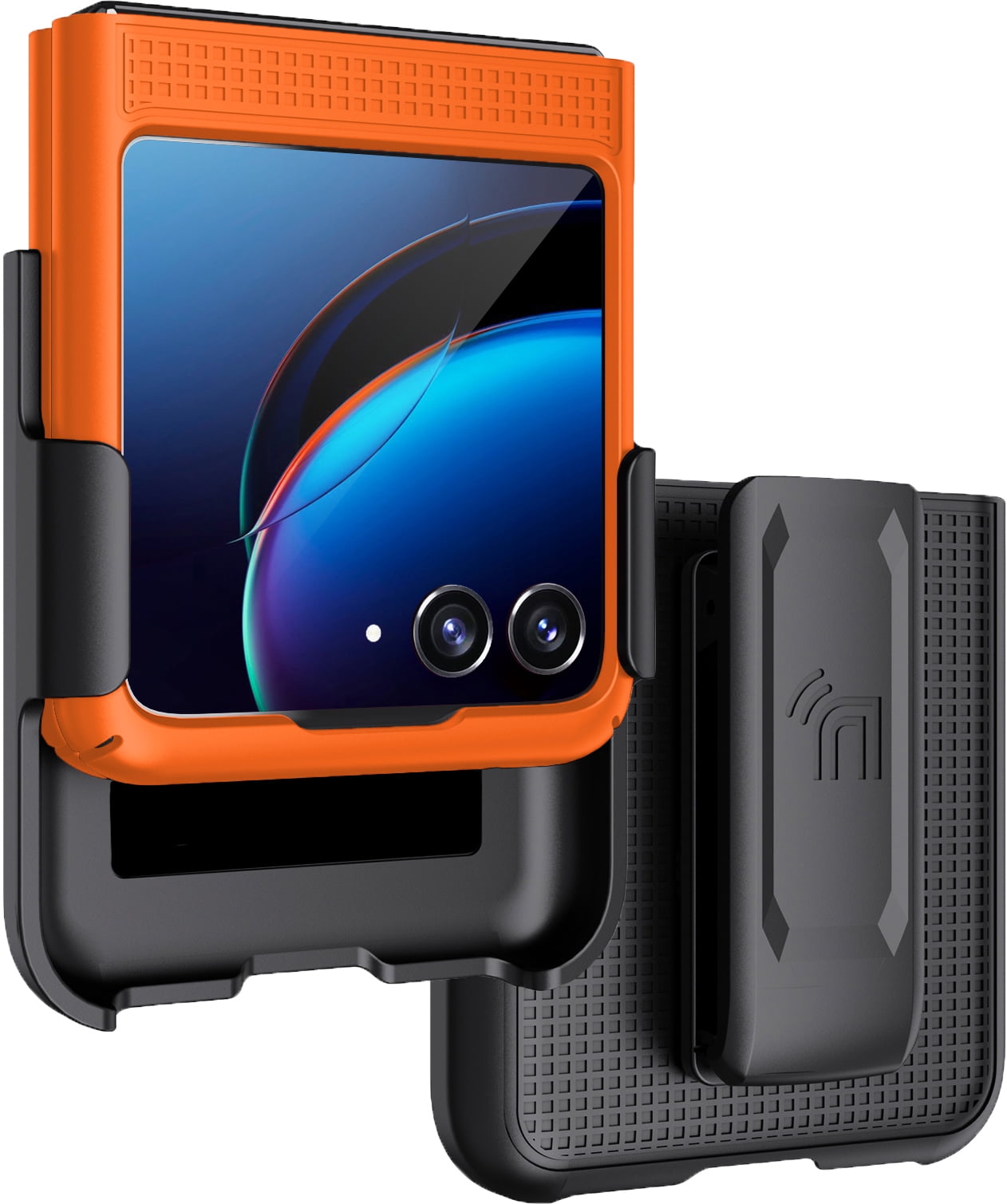 Case with Clip for Motorola RAZR+ 2023, Nakedcellphone [Grid Texture ...