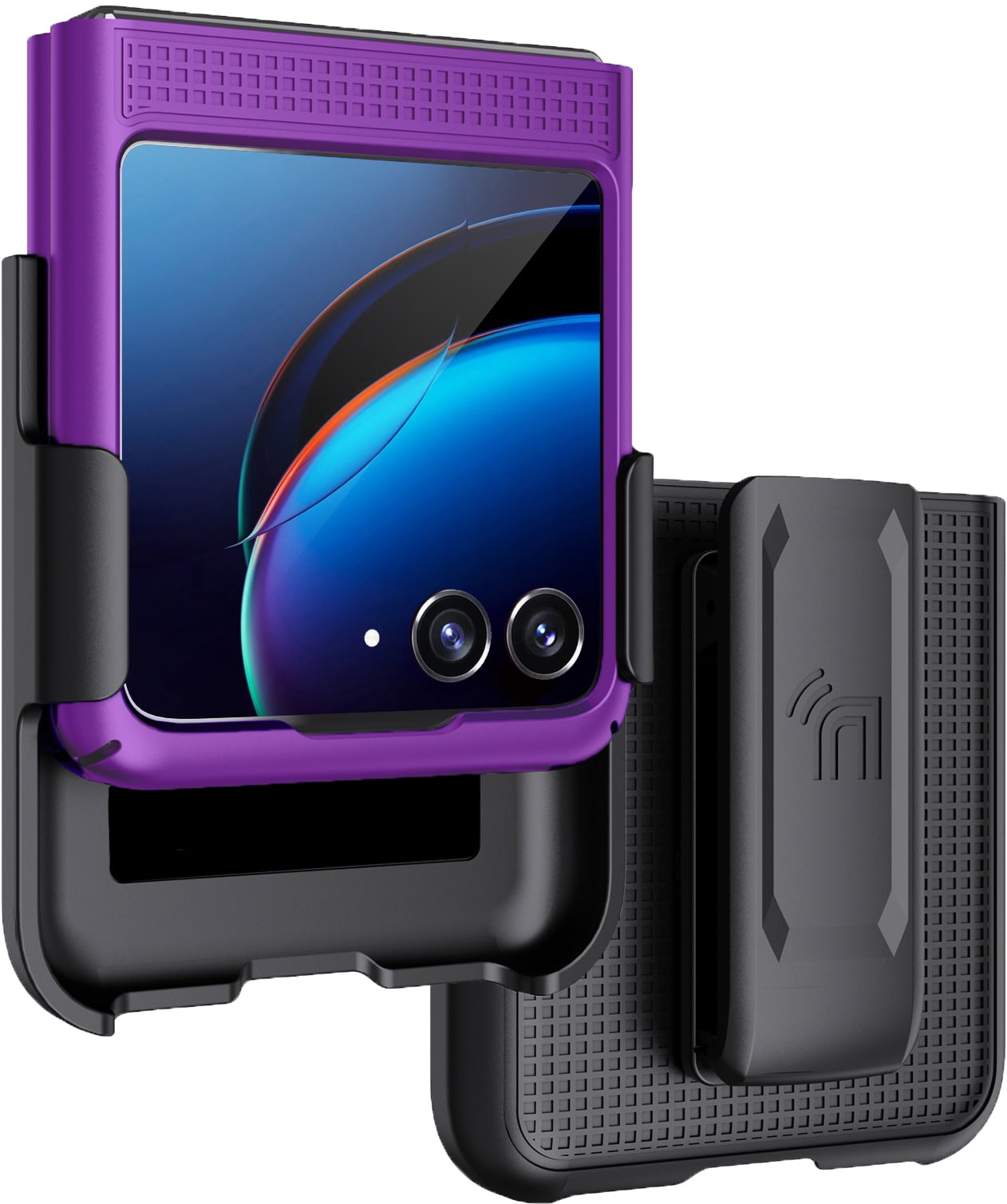 Case with Clip for Motorola RAZR+ 2023, Nakedcellphone [Grid Texture ...