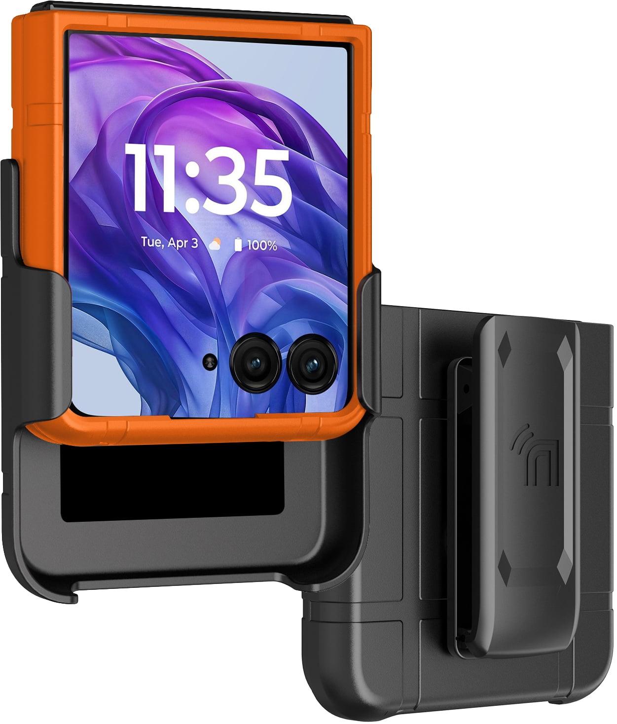 Case with Clip for Motorola RAZR+ 2024, Nakedcellphone Textured Slim ...