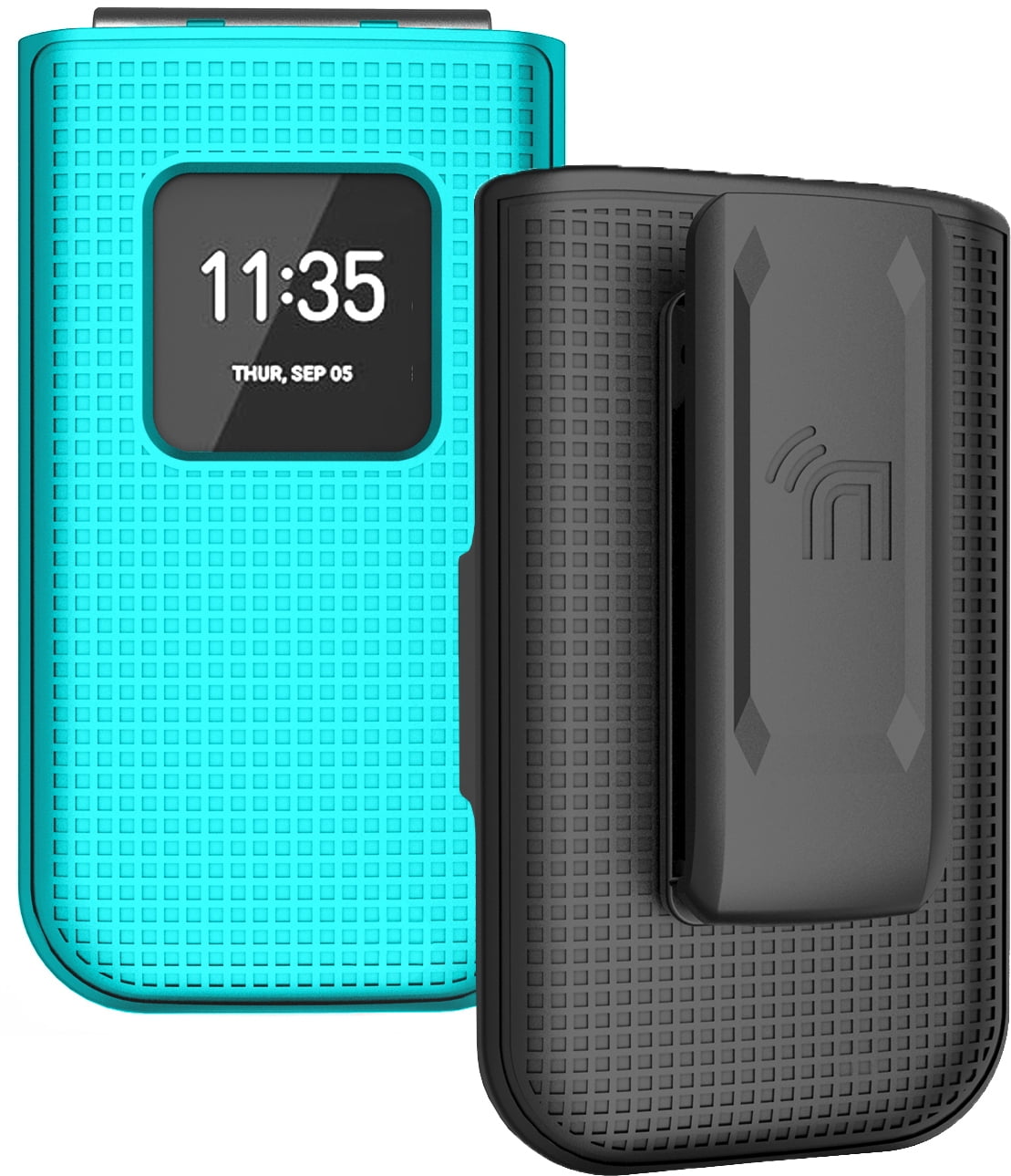 Case with Clip for Nokia 2720 V Flip Phone, Nakedcellphone [Teal Mint ...