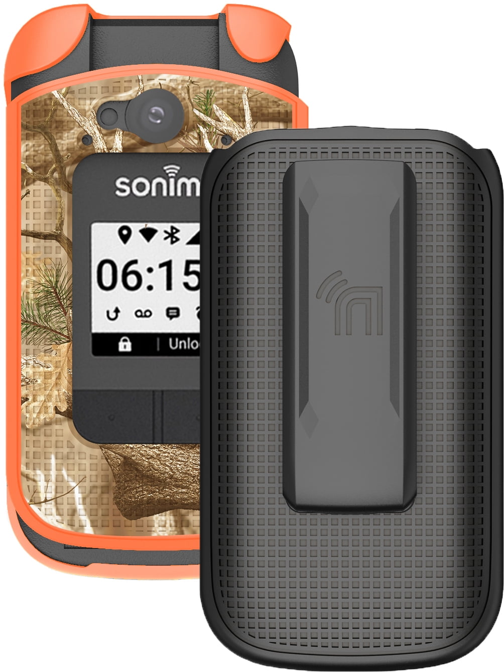 Case with Clip for Sonim XP3 Plus Flip Phone, Nakedcellphone [Hunter ...