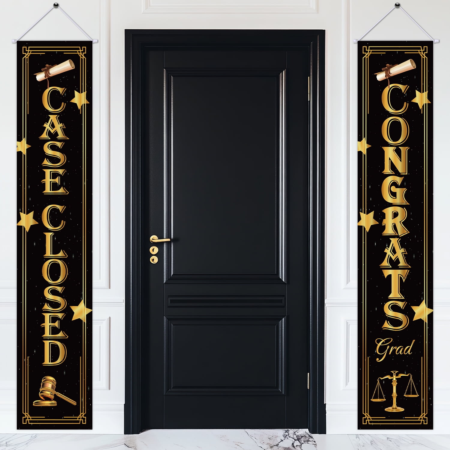 Case Closed Porch Sign Banner Congrats Lawyer Party Decoration Class of ...